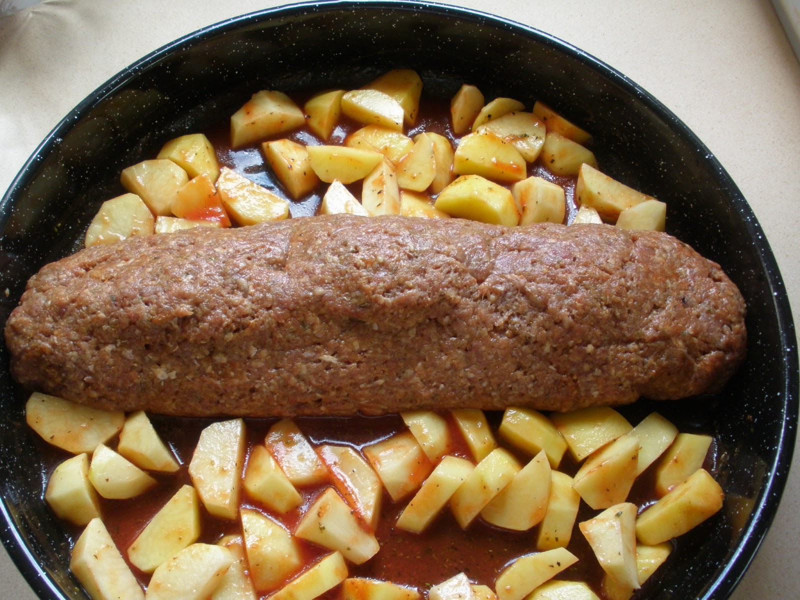 Come to cook: Ρολο κιμα στο φουρνο με πατατες