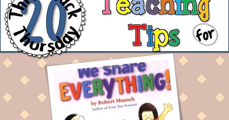 Throwback Thursday - We Share Everything | The Picture Book Teacher's ...