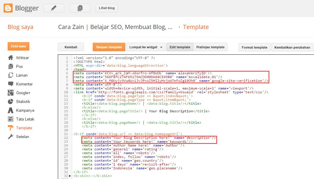 Cara Mengganti Template Blog Mengubah Tampilan Terbaru | Cara Zain