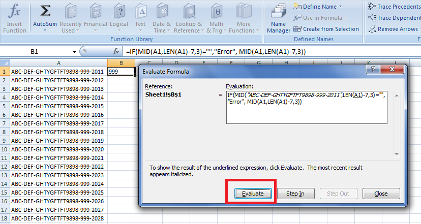 Ms Excel Made Easy Evaluate Formula