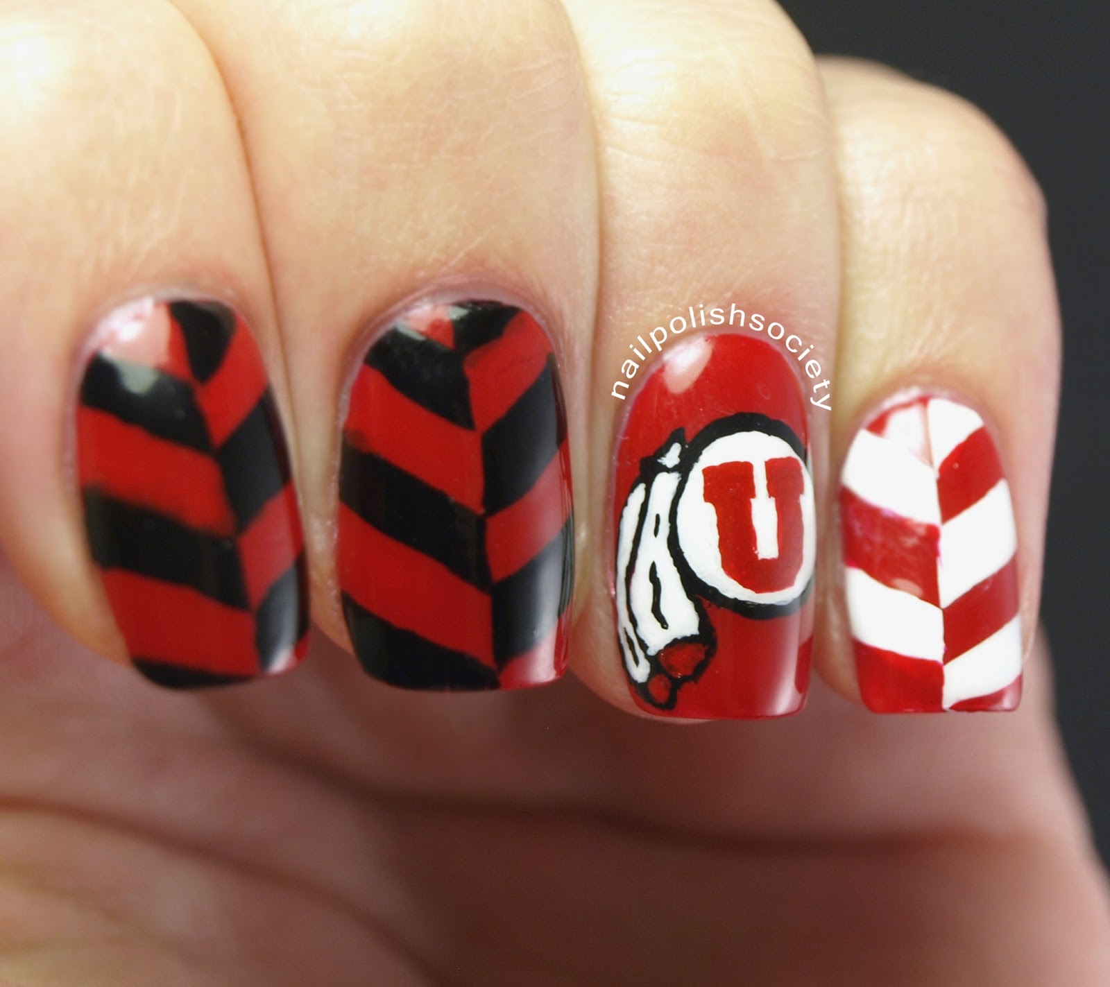 Nail Polish Society: 31DC2014 Day 01: Red, University of Utah Utes