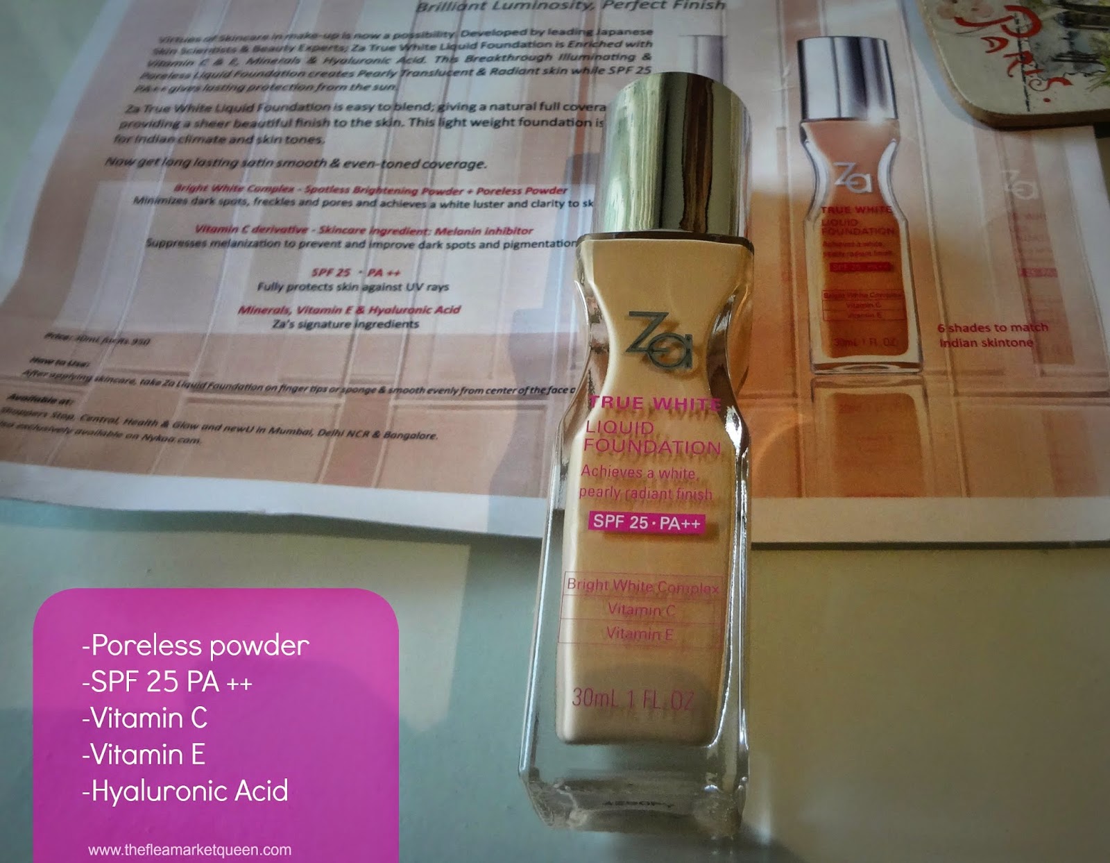 {REVIEW} Za True white liquid foundation ~ The Fleamarket Queen
