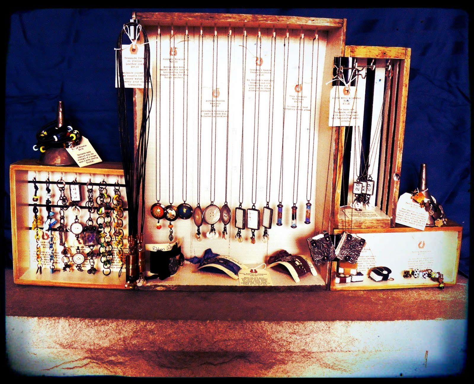 Copper, Glass and Recycled Trash: Mini Display for a New Store