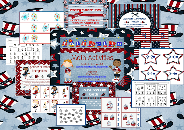 Classroom Freebies Too: Patriotic Math Freebies!
