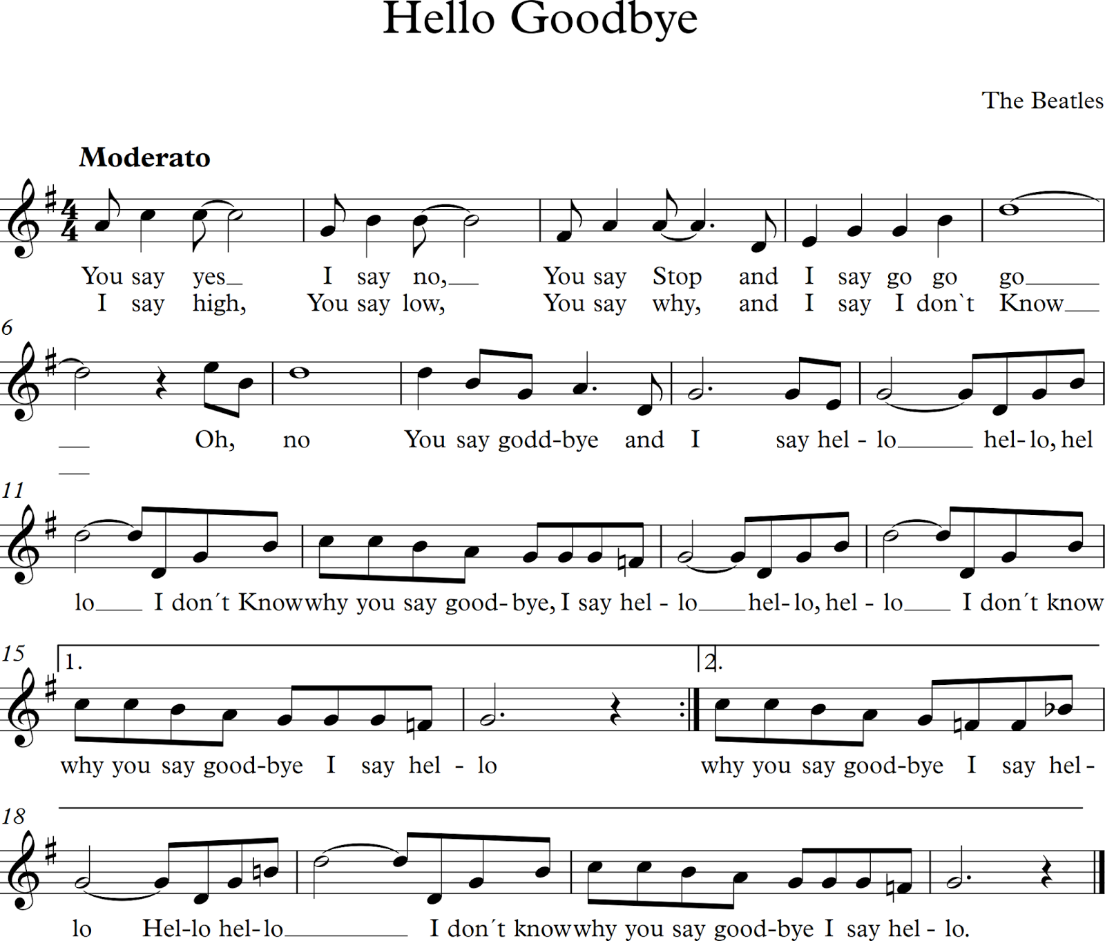 Hello Goodbye - Descubriendo la Música