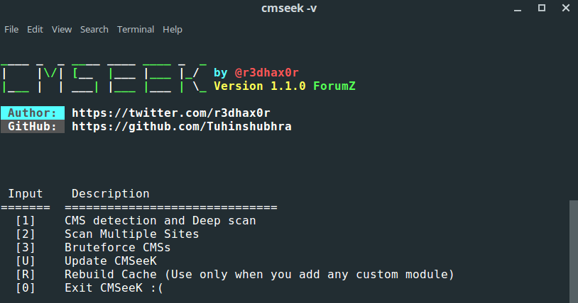 Cmseek V1 1 1 Cms Detection And Exploitation Suite