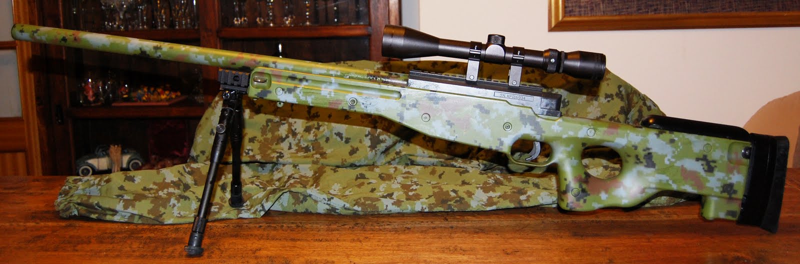 Airsoft: "Sumrak"-Twilight Russian camouflage sniper.