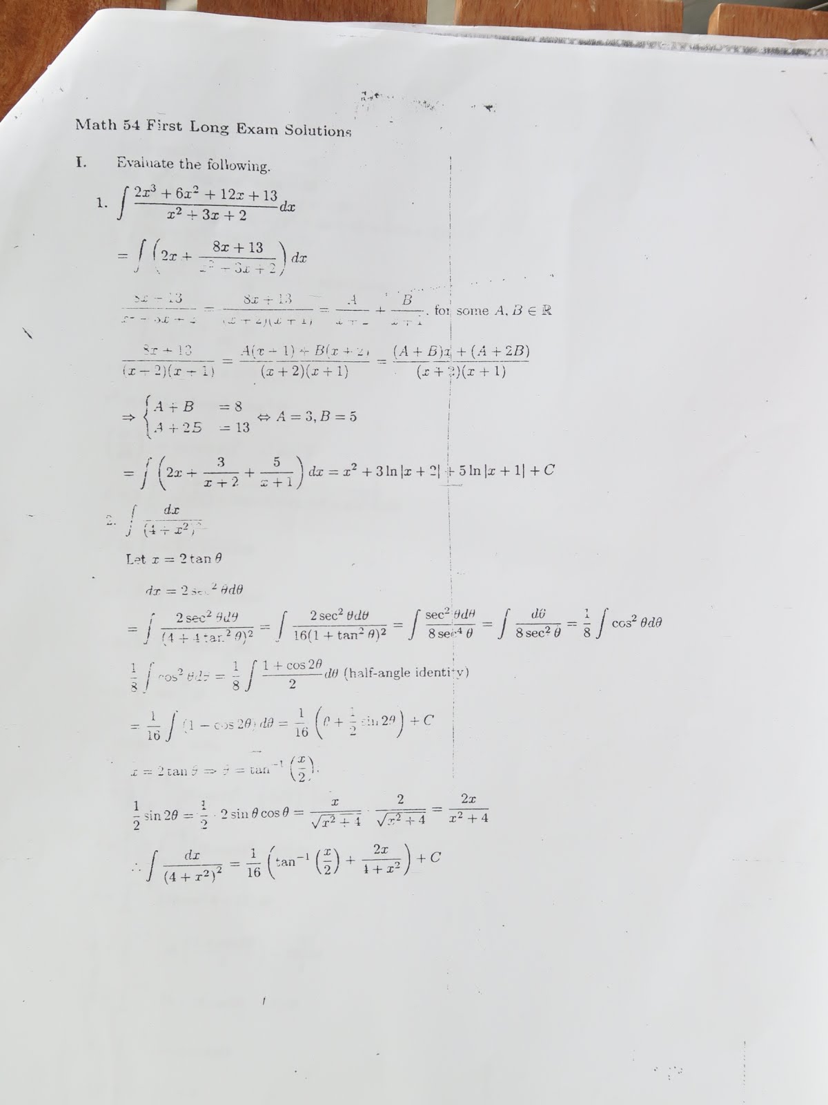 UPD Samplexes, Readings, and Materials: UPD Math 54 (Now Math 22) First ...