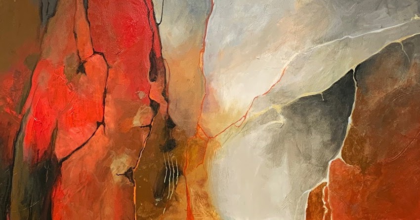 Daily Painters Abstract Gallery: Geologic Abstract, Mixed Media ...