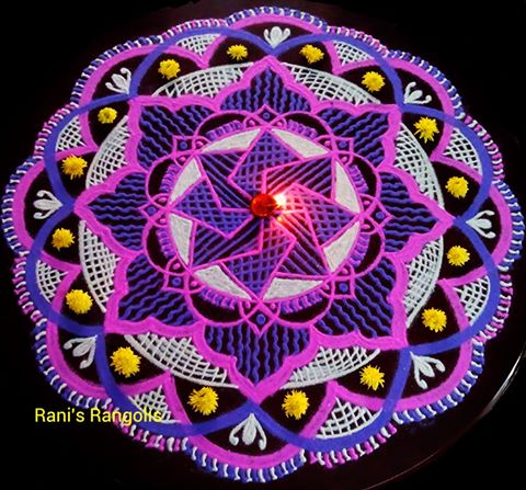 TELUGU WEB WORLD: 3D MAGIC STARS RANGOLI ART