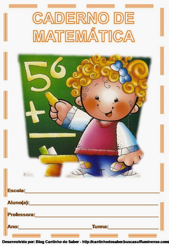 Educar X: Capas para caderno de matemática