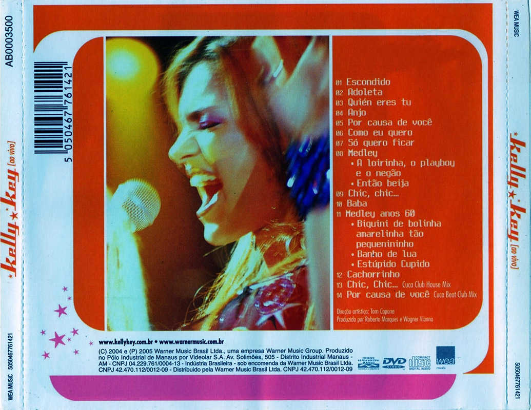 Encarte: Kelly Key - Ao Vivo (CD + DVD) - Encartes Pop