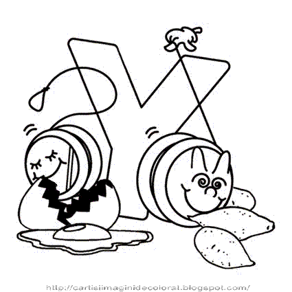 alfabet litere alfabetul imagini desene planse de colorat ~ Desene Imagini de colorat