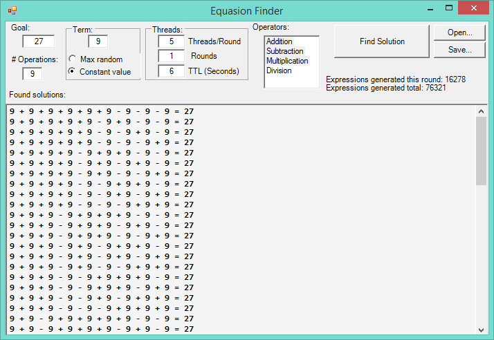 C# Programming Tips and Examples: Threaded Equation Finder