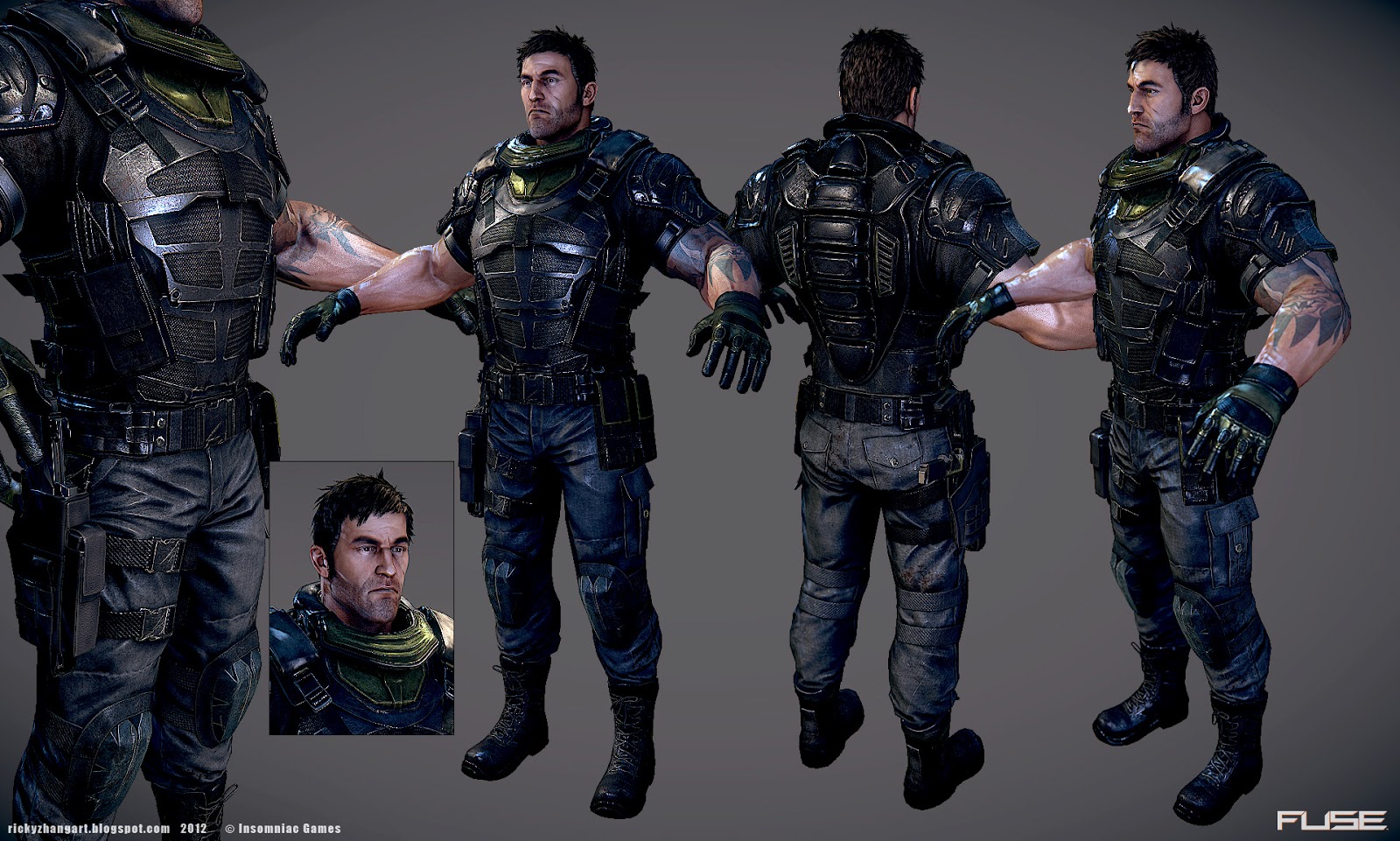 Ricky Zhang Art: Fuse (Overstrike) Character Assets 2011-2012