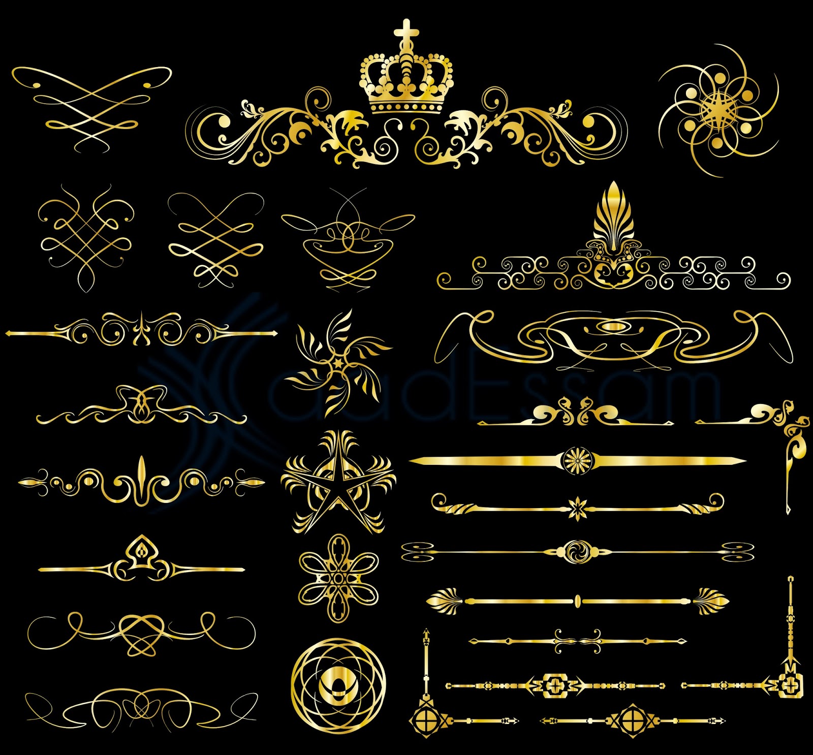 Vectors Gold Design Elements