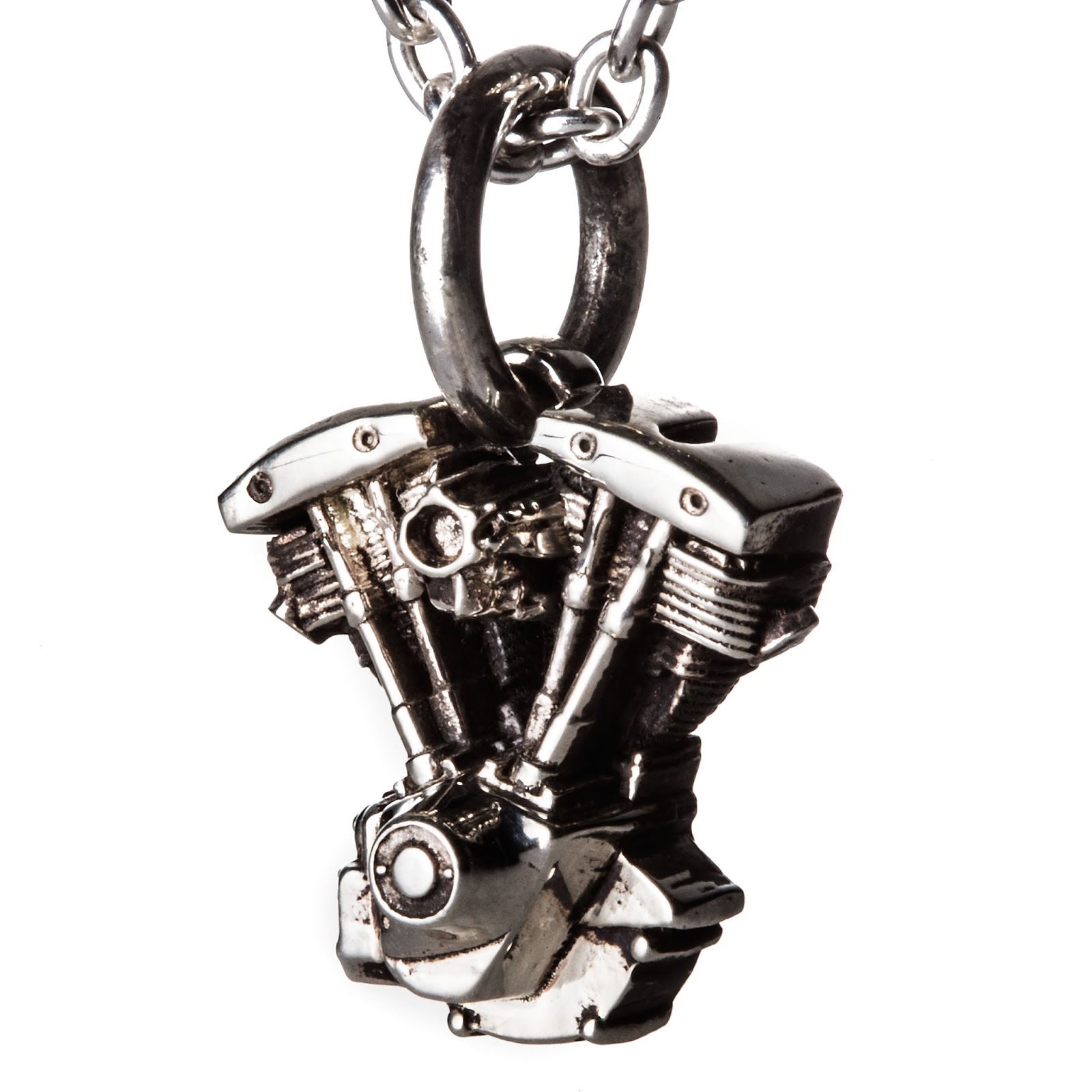7th-Heaven Art Jewelry Online shop: Shovel head engine pendant (1/2 inch)