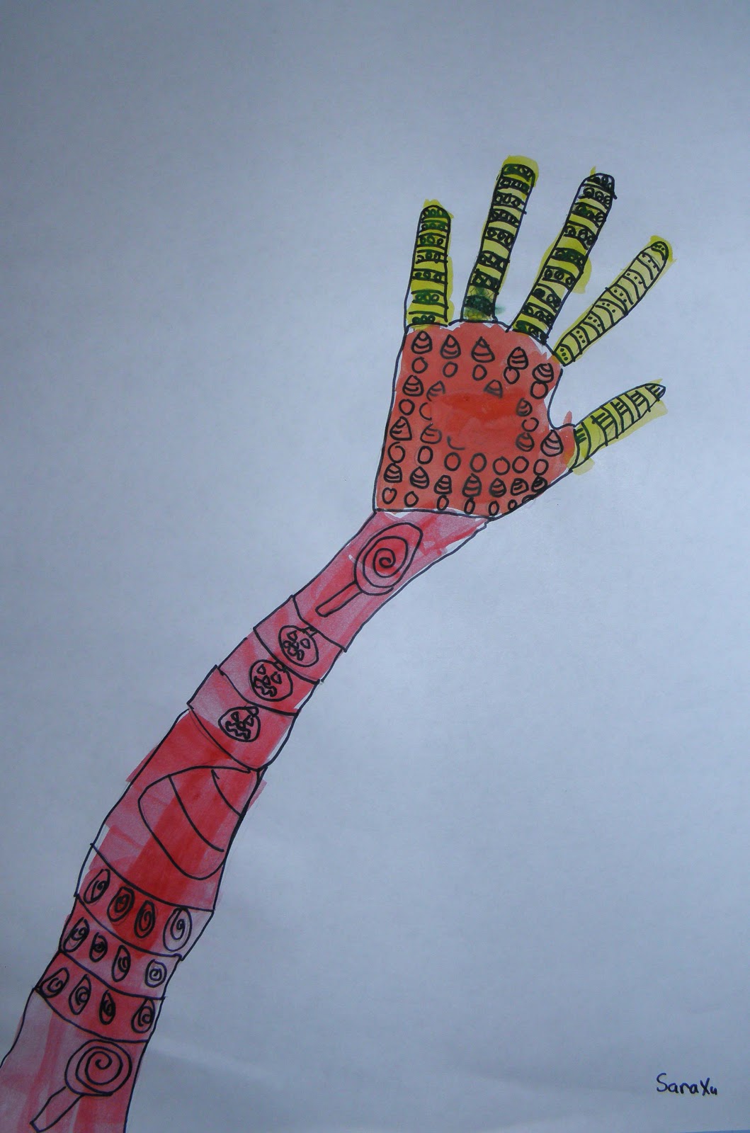 Jenny Liang's Painting and Drawing Blog: Creative Drawing - Spooky Hands