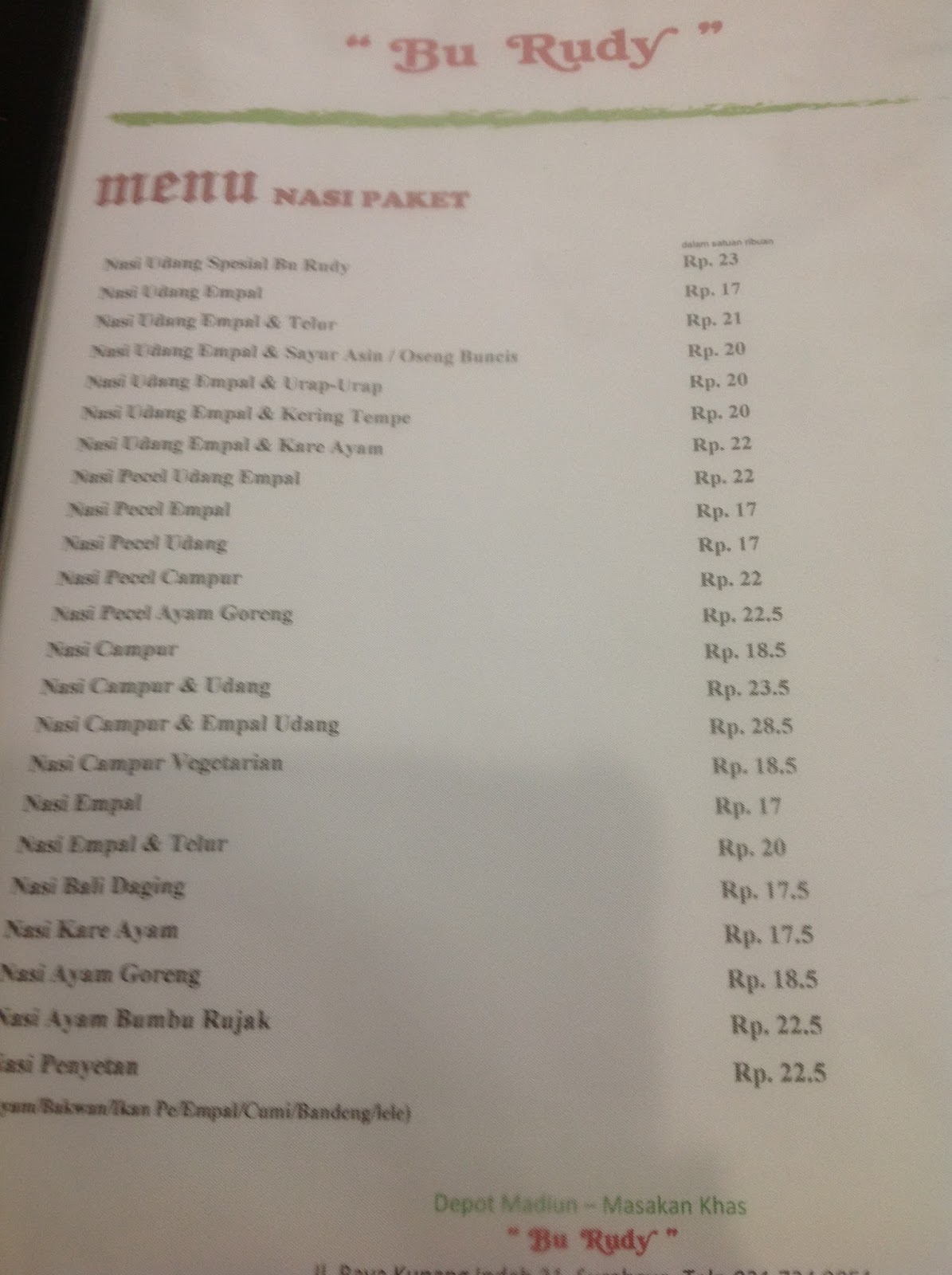 Nasi Udang Bu Rudy - Surabaya - Food, Travel and Lifestyle Blog