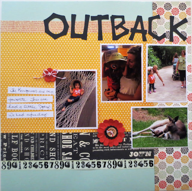 Random Memories: Two Page Scrapbook Layout - "Outback"