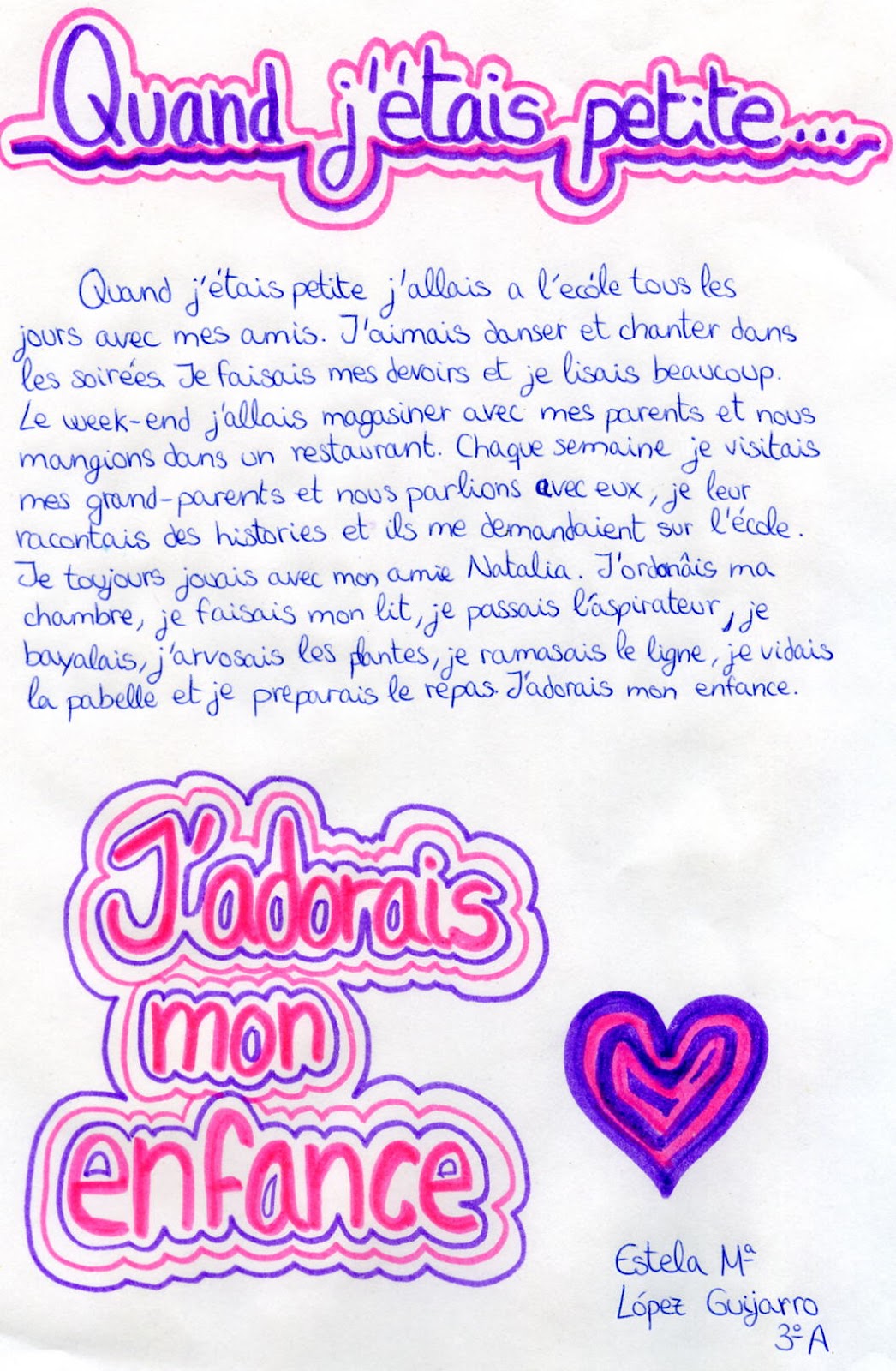 Le Coqui Hebdomadaire: Quand j'étais petit