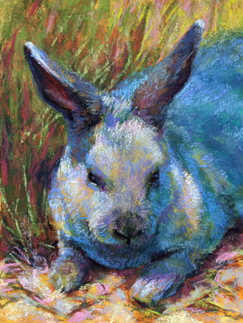 Rita Kirkman's Daily Paintings: Blue Bunny