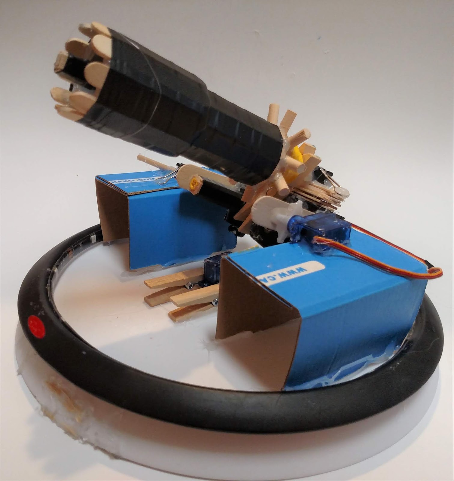 Rubber Band Gatling Gun Turret (Arduino)