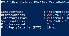 Chris Lehr's Microsoft blog: PowerShell and testing connectivity with ...