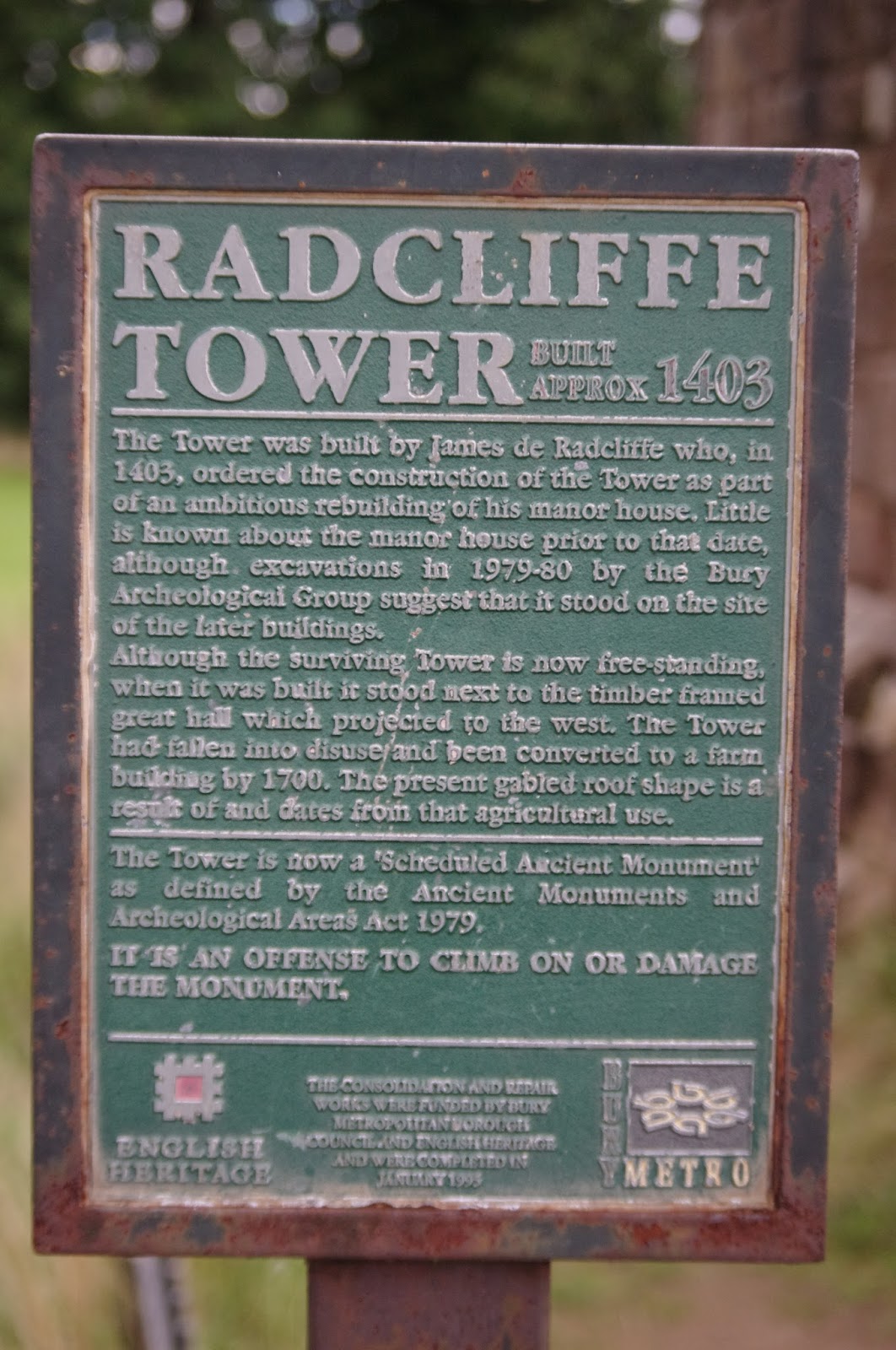 15th Century (Dig/Discover/Reveal): Radcliffe Tower