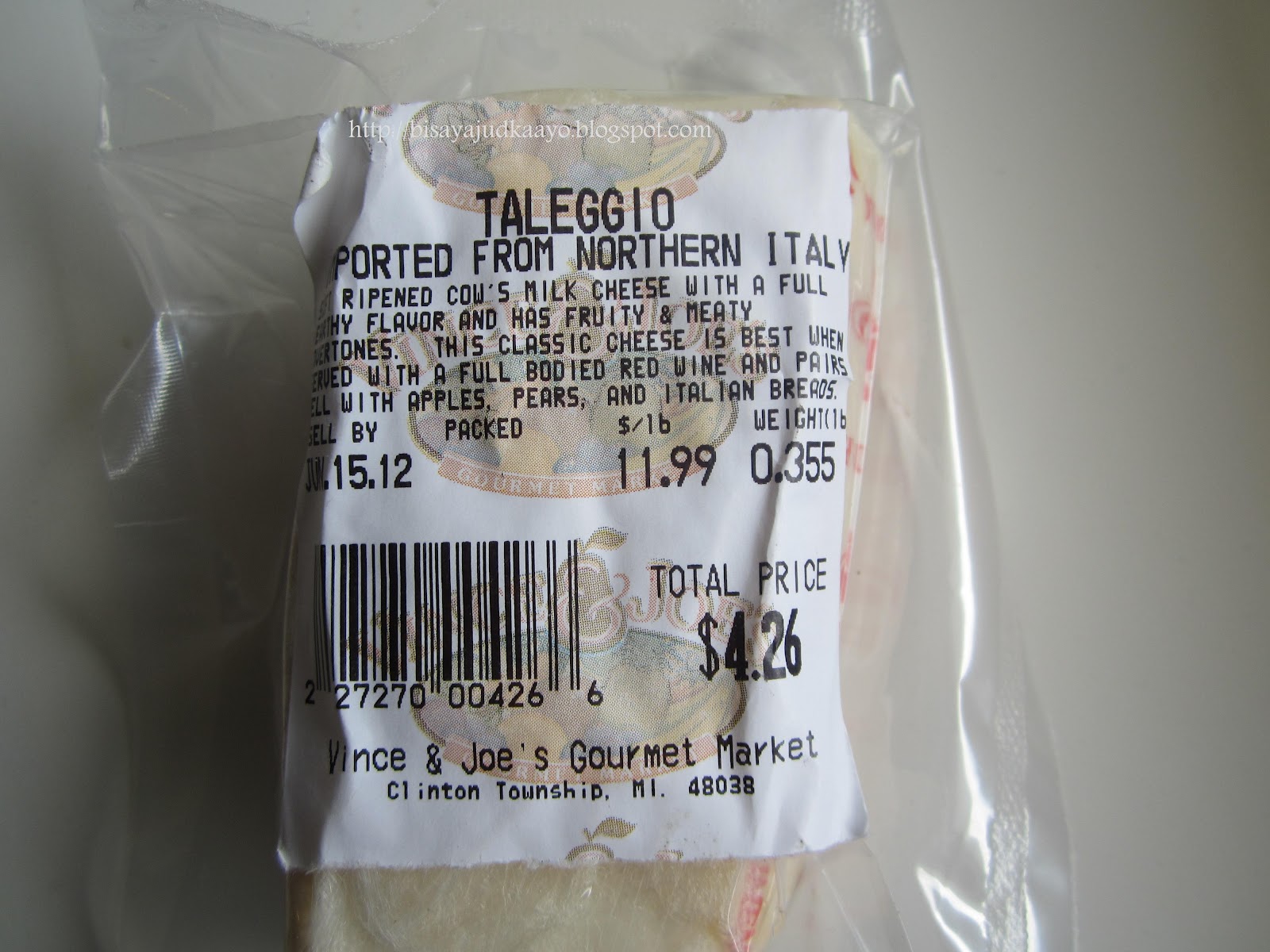 Inato lang Filipino Cuisine and More: TALEGGIO CHEESE, SUNDRIED ...