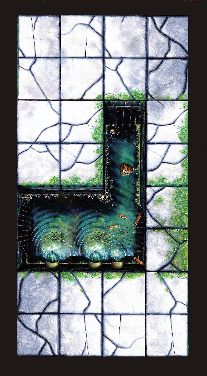 Free dungeon tiles to print: Warhammer Quest Egout