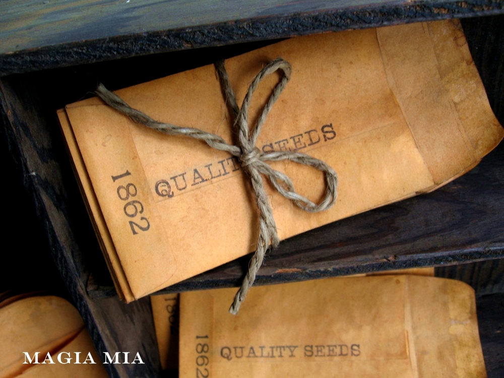 Magia Mia: Creating Rustic Garden Seed Packets