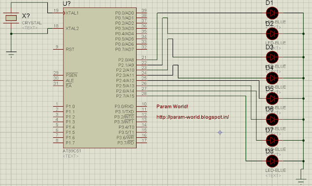 Interfacing of Led's with AT89C52 - Param World!