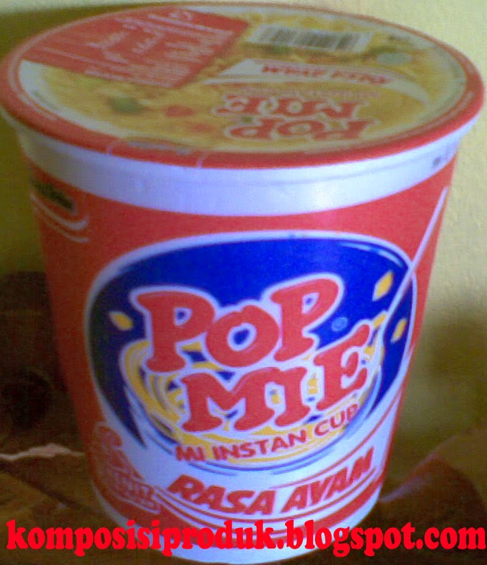 Indomie Pop Mie Rasa Ayam 75 Gram - Komposisi Produk