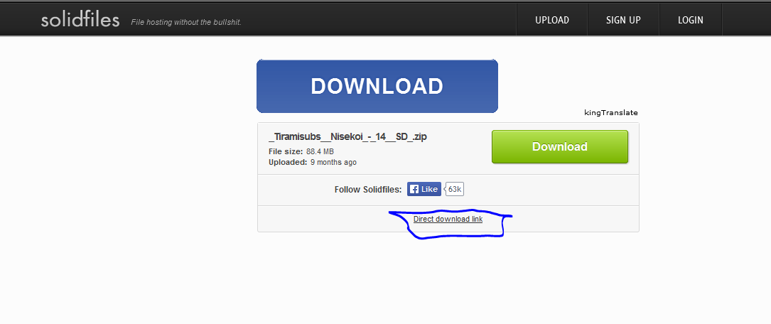 Cara download di solidfiles