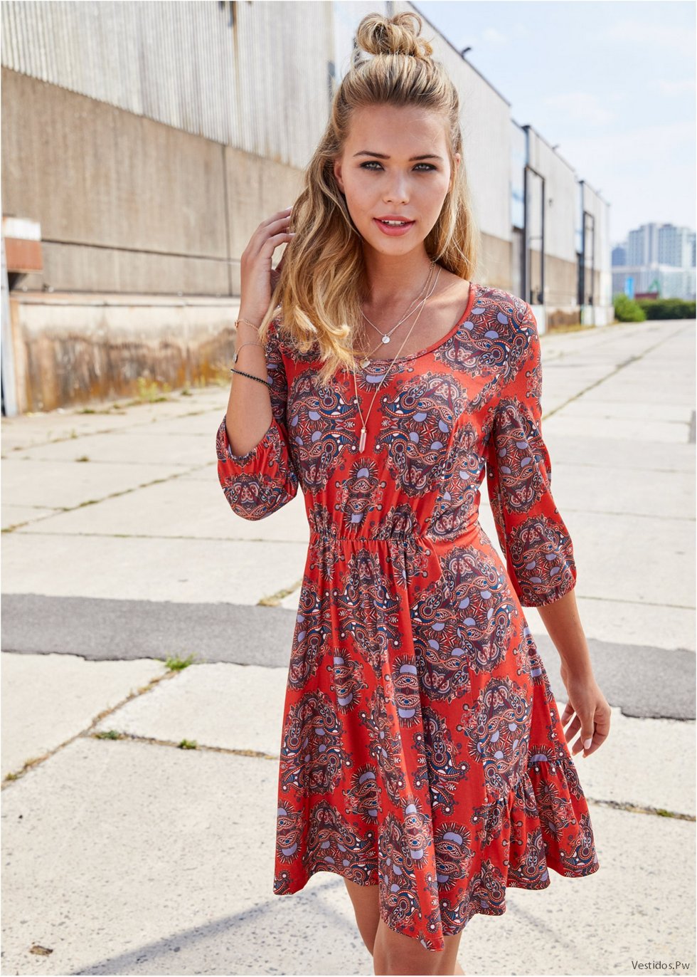 Luce muy Bella con los Vestidos Casuales de Día 2019 ¡Moda Mujer ...