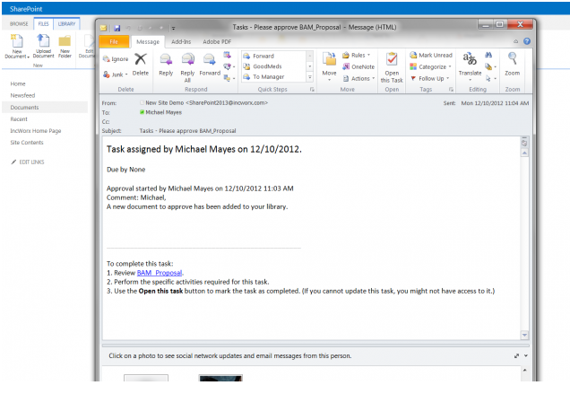 SharePoint WorkSpace: Approval WorkFlow in SharePoint 2013
