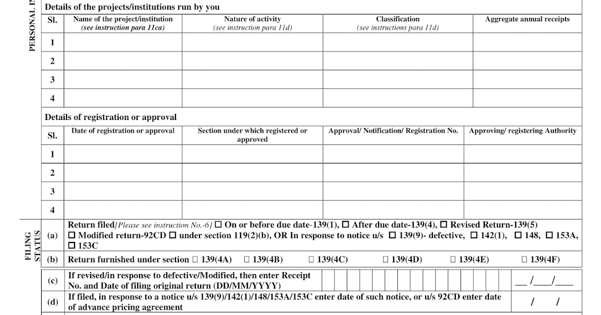 All About ITR-7 Form