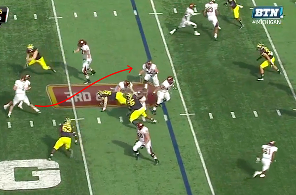 Burgeoning Wolverine Star: Wide nine defensive front