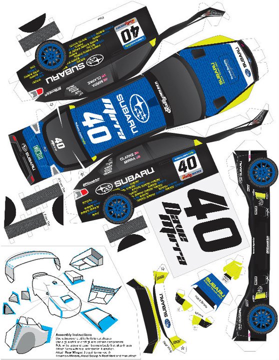 SP. Papel Modelismo: PaperCraft - Subaru Impreza WRX STI - 40 Dave Mirra