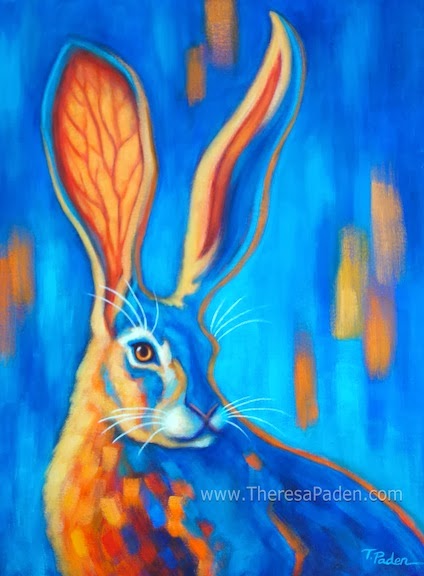 Daily Painters Abstract Gallery: Jack Rabbit Painting in Bright Colors ...