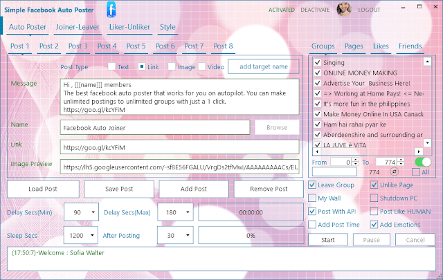 Simple facebook auto poster - raysubtitle