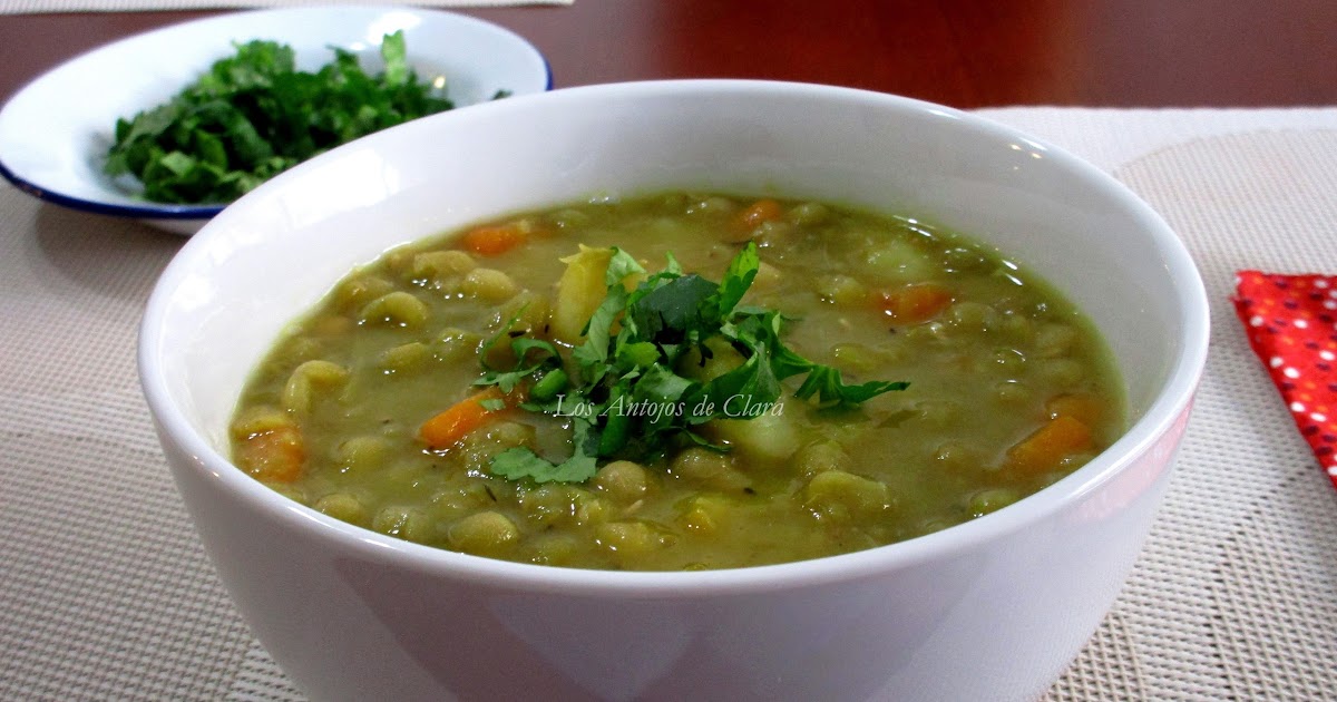 Los Antojos de Clara: Sopa de arvejas (guisantes) secas con verduras y papa