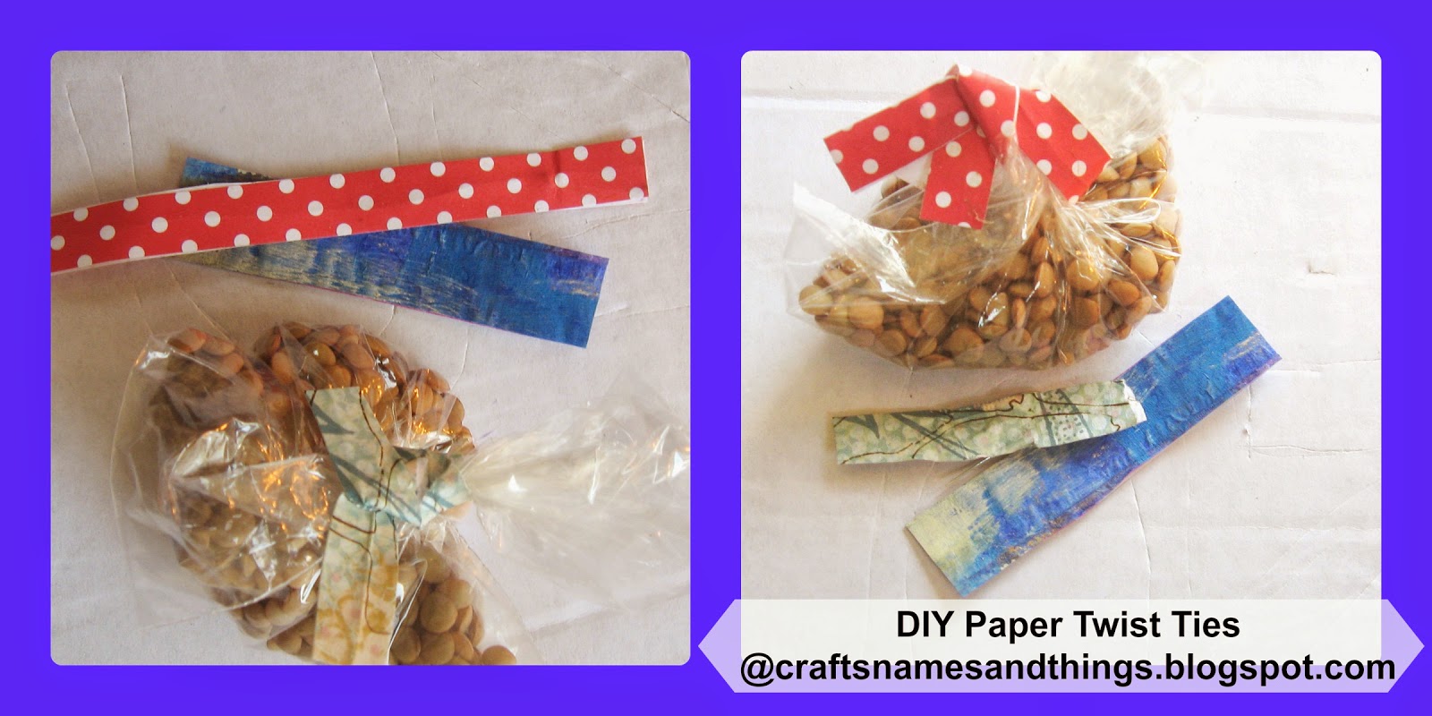 Crafts, Names, And Things!: DIY Paper Twist Ties