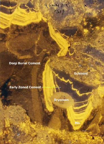 Rapid Uplift: Photomicrograph- Late Ordovician Calcite Cement ...