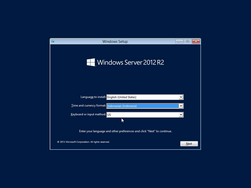 Langkah-langkah Instalasi Windows Server 2012 R2