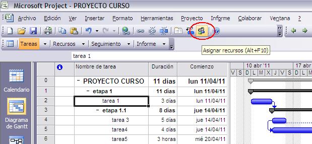 RECURSOS DE MS PROJECT: RECURSOS