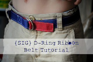 SIGnature Creations: D-Ring Adjustable Ribbon Belt Tutorial