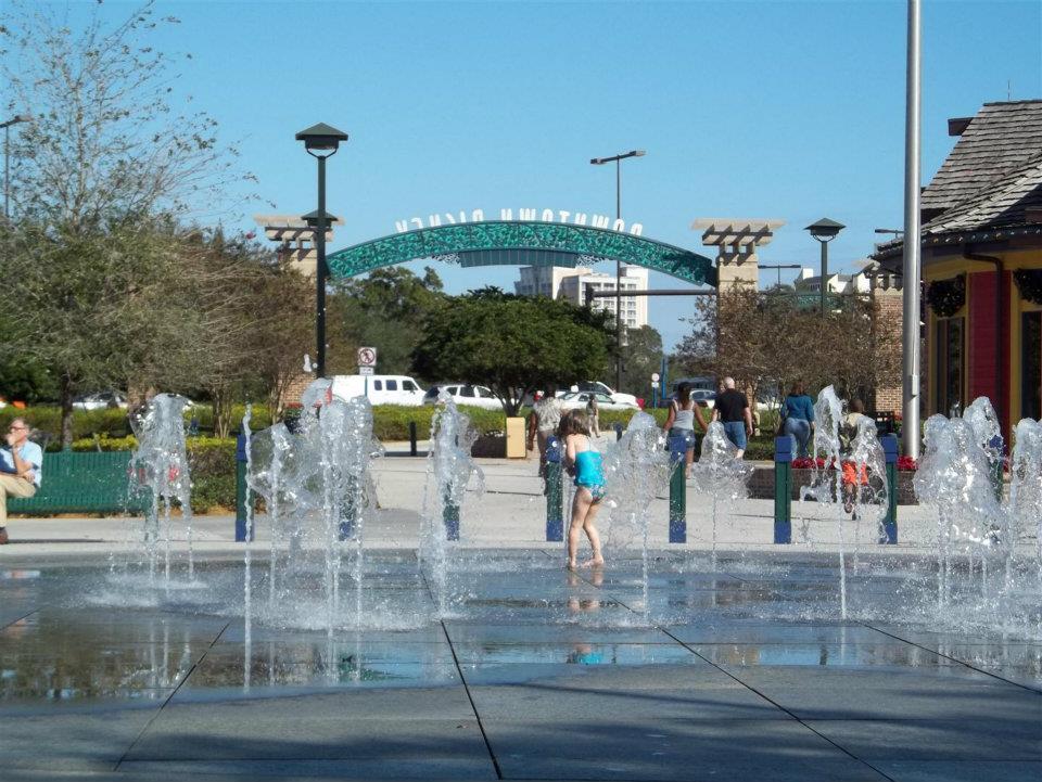 Baby Dooley: Splash Pad at Downtown Disney