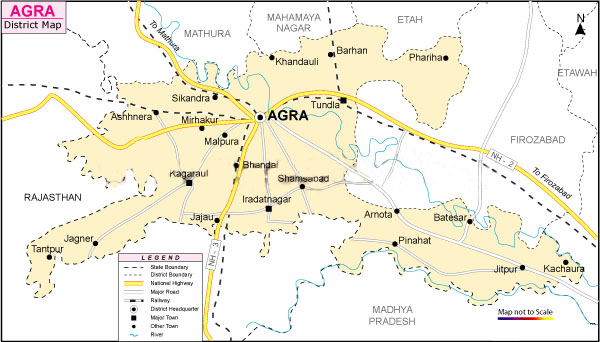 Map Of India: Agra-district-map